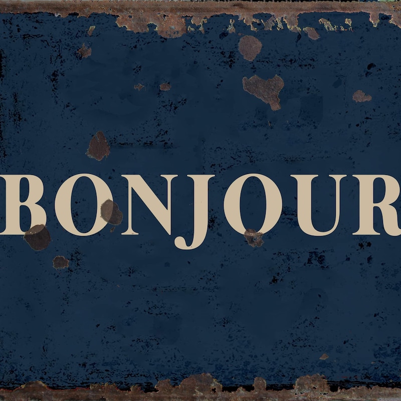 Bonjour Sign - Etsy