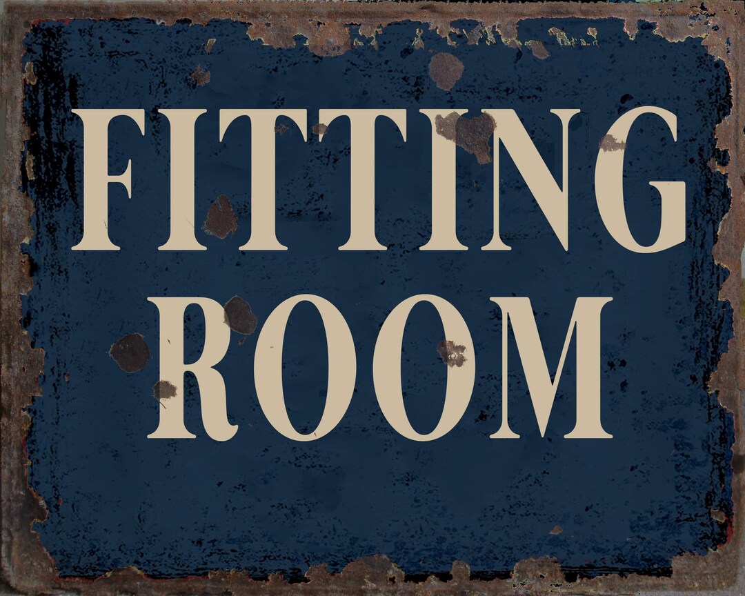 Vintage Fitting Room Metal Sign, Fitting Room Plaque, Fitting Room ...