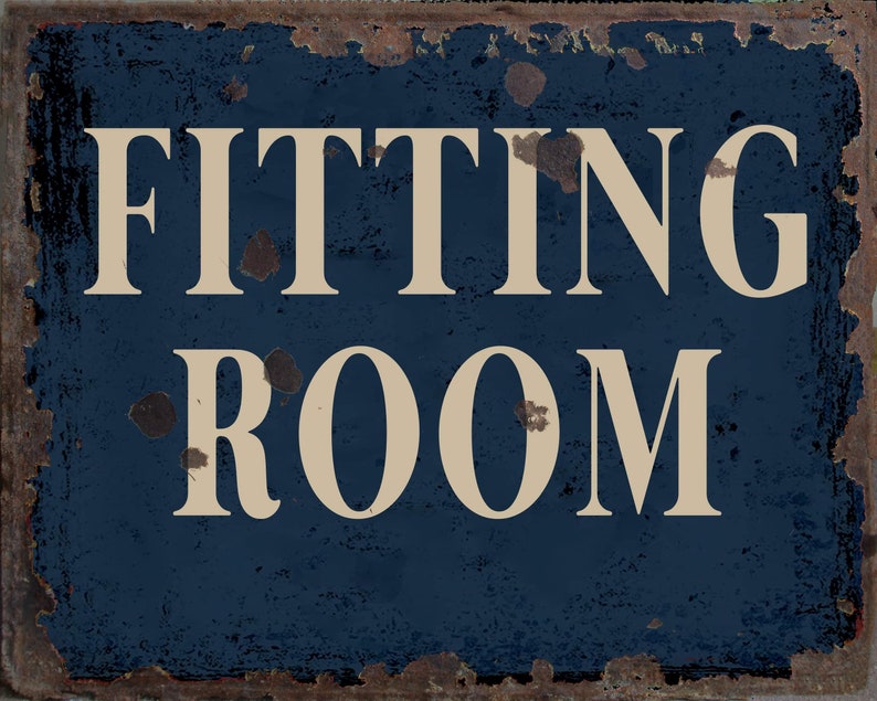 Vintage Fitting Room Metal Sign, Fitting Room Plaque, Fitting Room ...