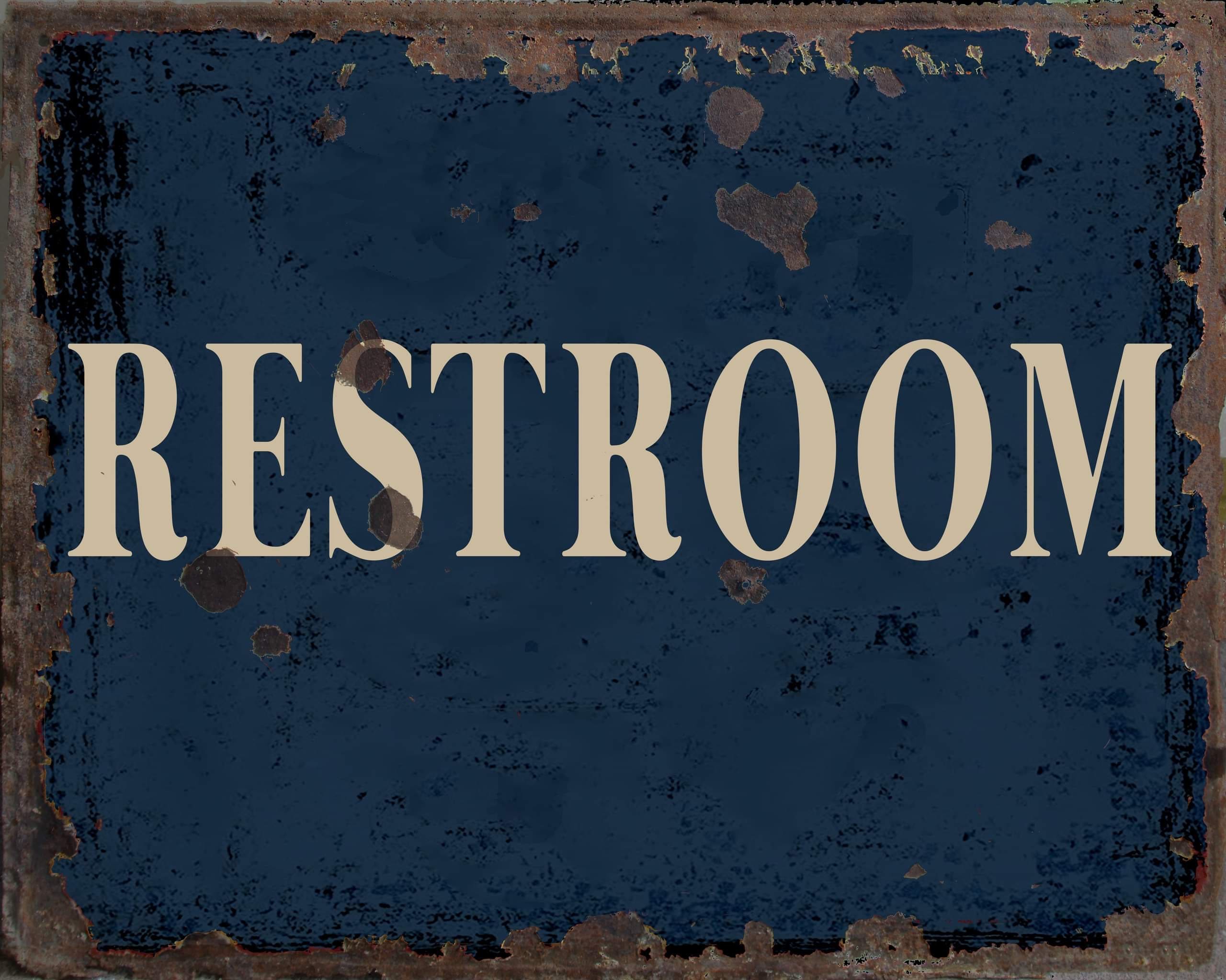 Vintage Restroom Metal Sign, Restroom Plaque, Restroom Wall Sign - Etsy