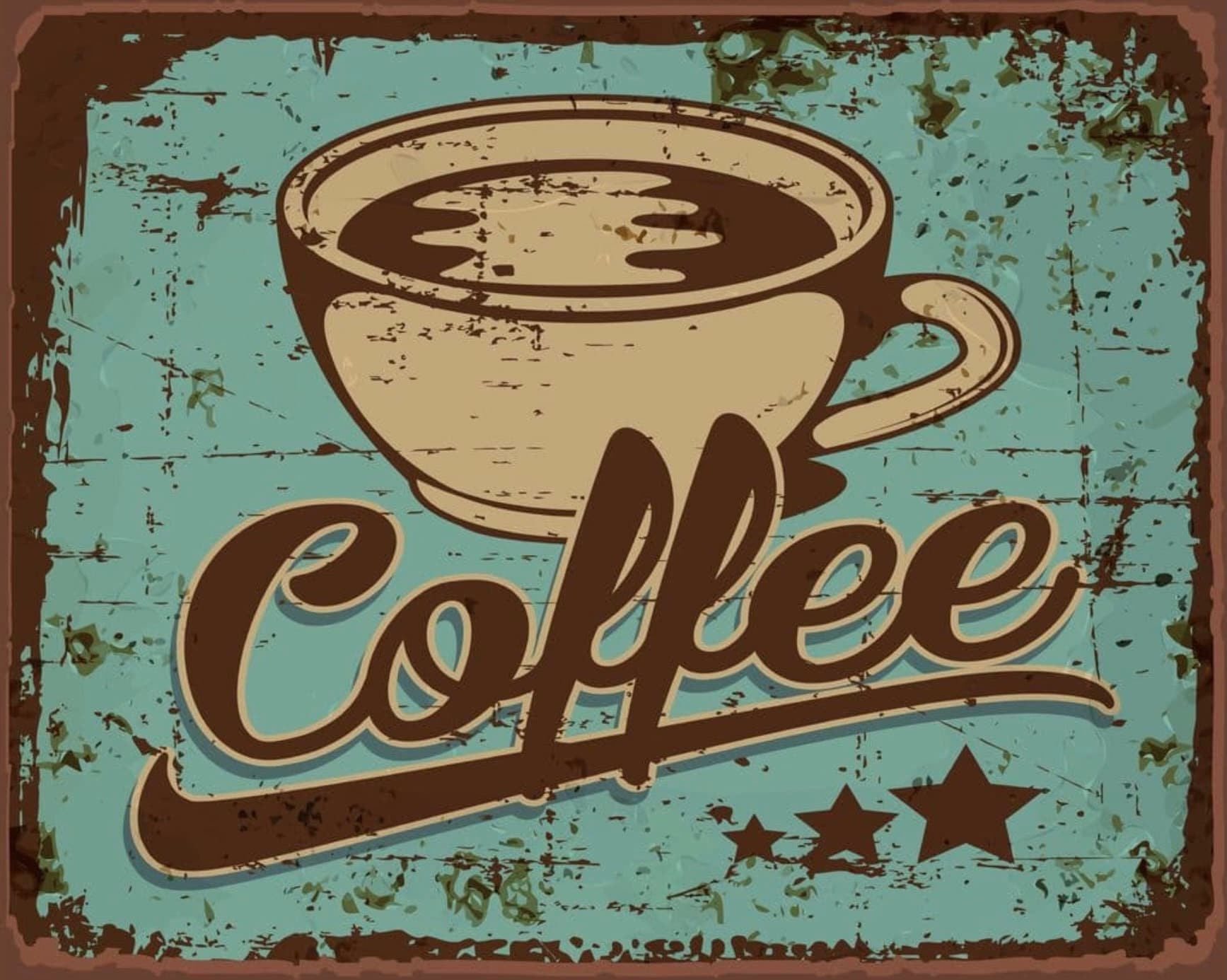 Vintage Coffee metal Sign, Coffee sign, vintage sign. Retro Vintage Coffee metal Sign, Coffee sign, vintage sign. Retro