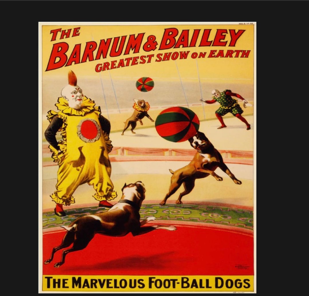 Metal Dog Show Sign Plaque, Barnum and Bailey Dog Plaque, Dog Sign ...