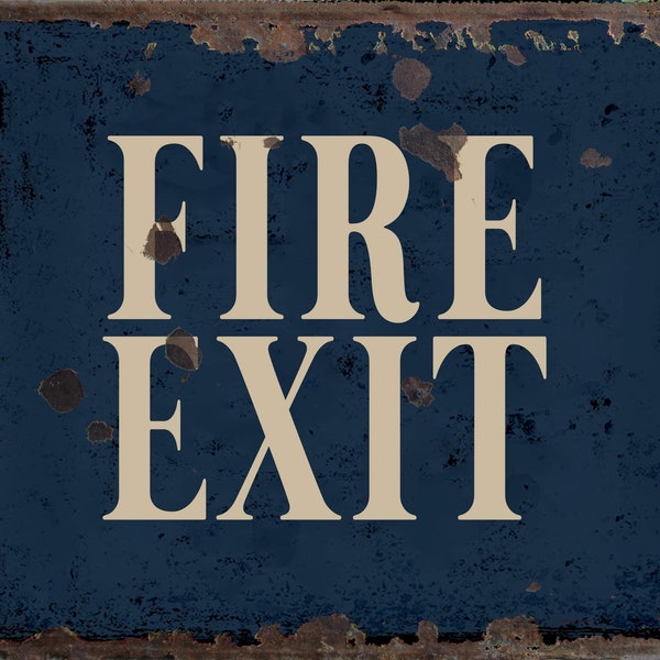 Fire Exit Plaque - Etsy