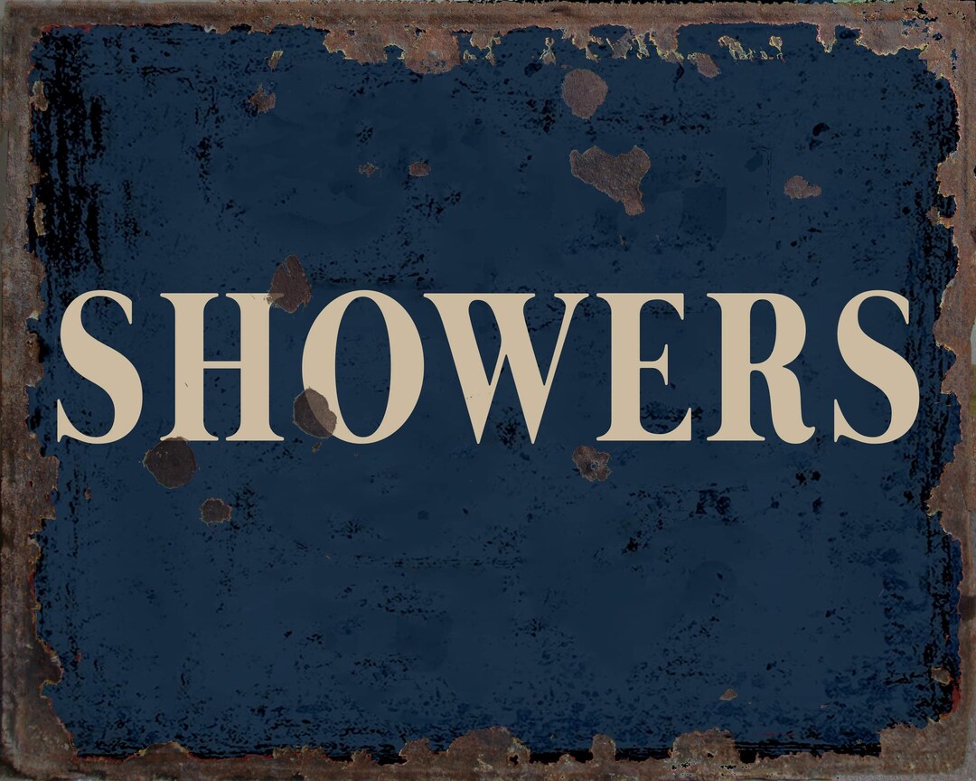 Vintage Showers Metal Sign, Showers Plaque, Showers Retro Wall Sign - Etsy