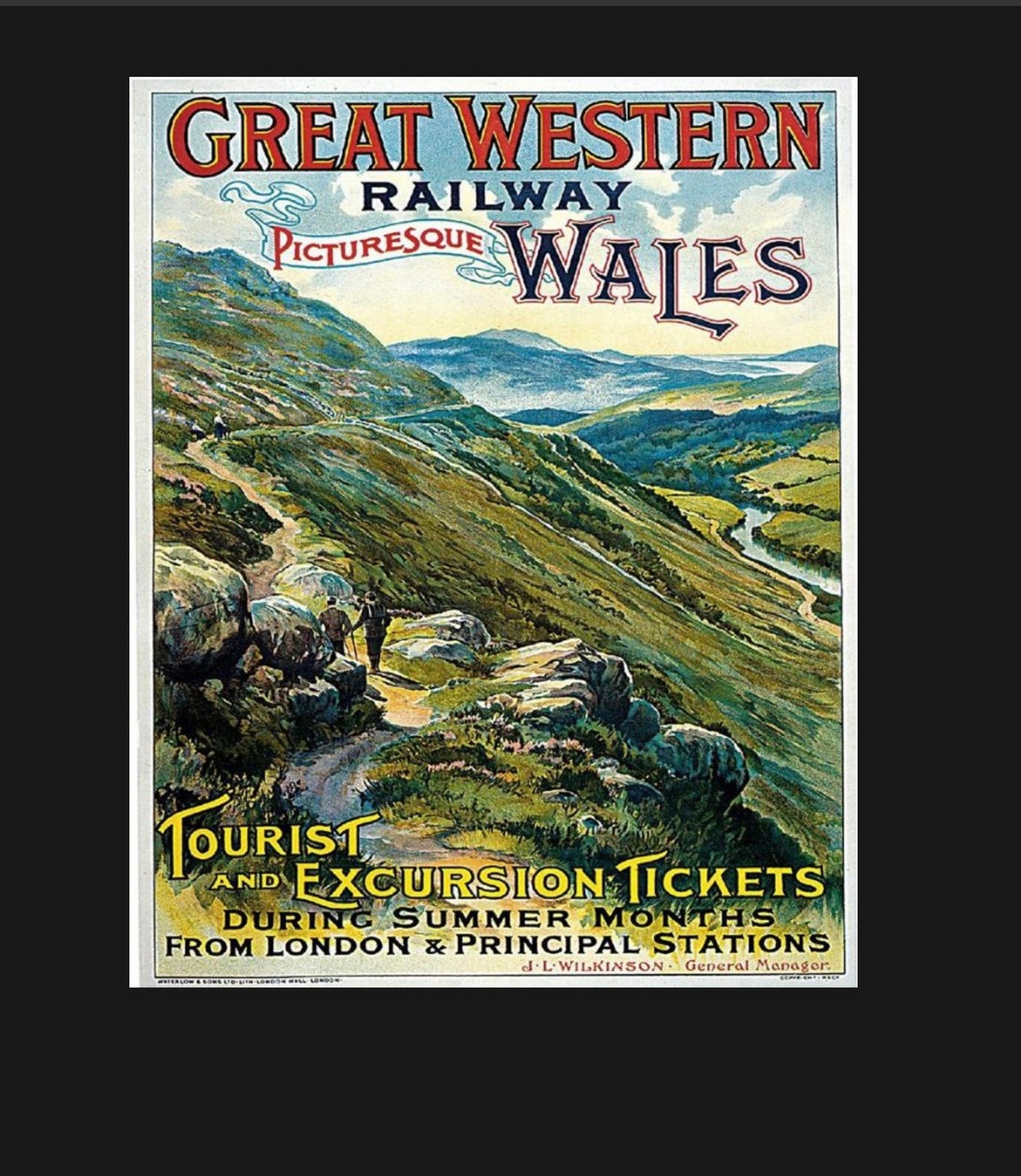 Vintage Wales by Rail Metal Sign, Wales Sign, Vintage Sign. Retro Wall ...