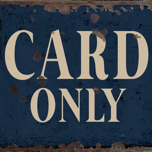 Credit Card Only Signs - Etsy UK