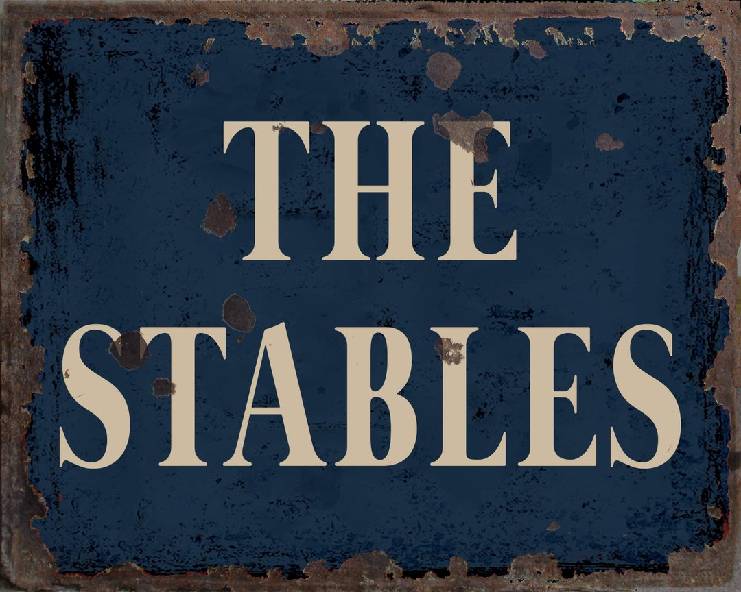 Vintage the Stables Metal Sign, the Stables Plaque, Stables Retro Wall ...