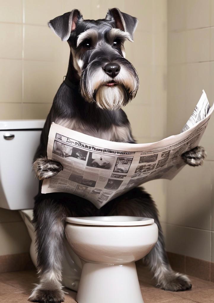 Schnauzer on the Toilet Metal Sign, Schnauzer Plaque, Schnauzer Sign - Etsy