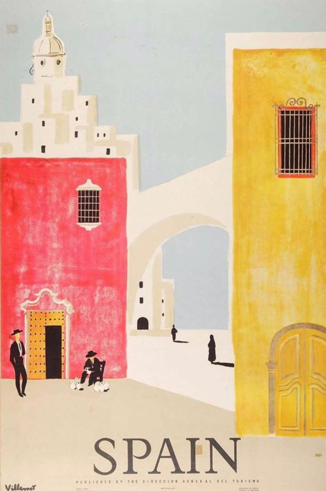 Vintage Visit Spain Sign, Travel Sign, Vintage Sign. Retro Wall Sign ...