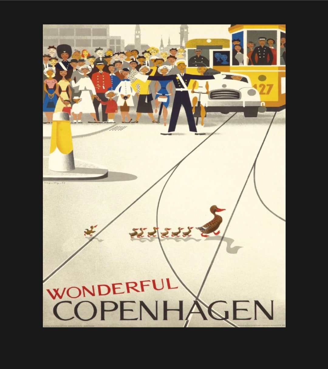 Vintage Visit Copenhagen Metal Sign, Copenhagen Sign, Vintage Sign ...