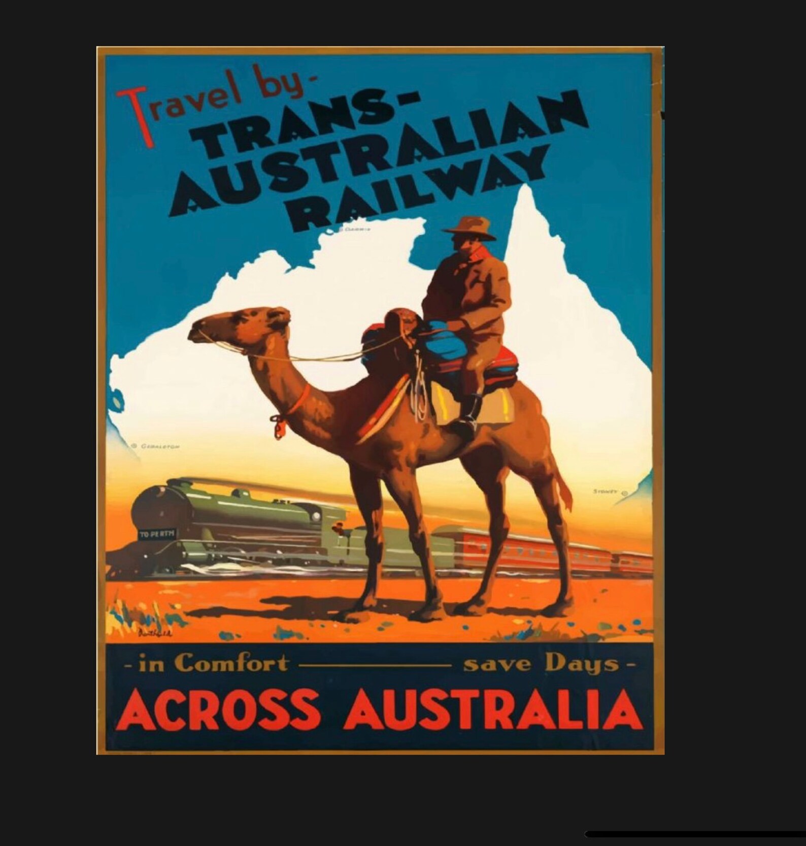 Trans Australian Railway Retro Sign Plaque Retro Train - Etsy