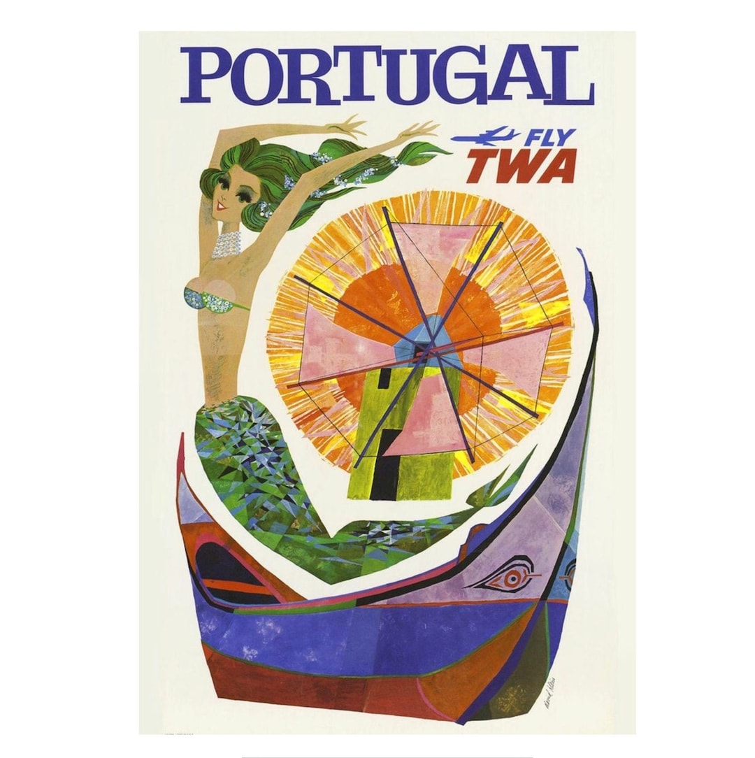 Vintage Visit Portugal Travel Sign, Vintage Sign. Retro Wall Sign ...