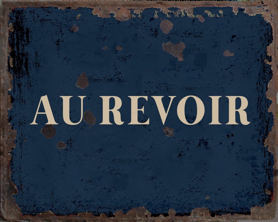 Vintage Au Revoir Sign, Au Revoir Sign, Au Revoir Plaque, Au Revoir - Etsy