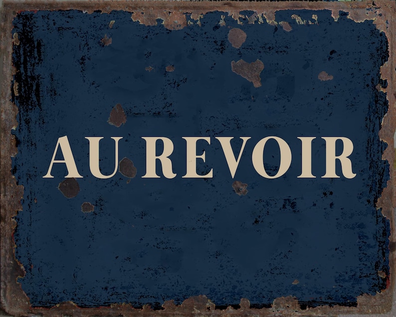 Vintage Au Revoir Sign, Au Revoir Sign, Au Revoir Plaque, Au Revoir - Etsy