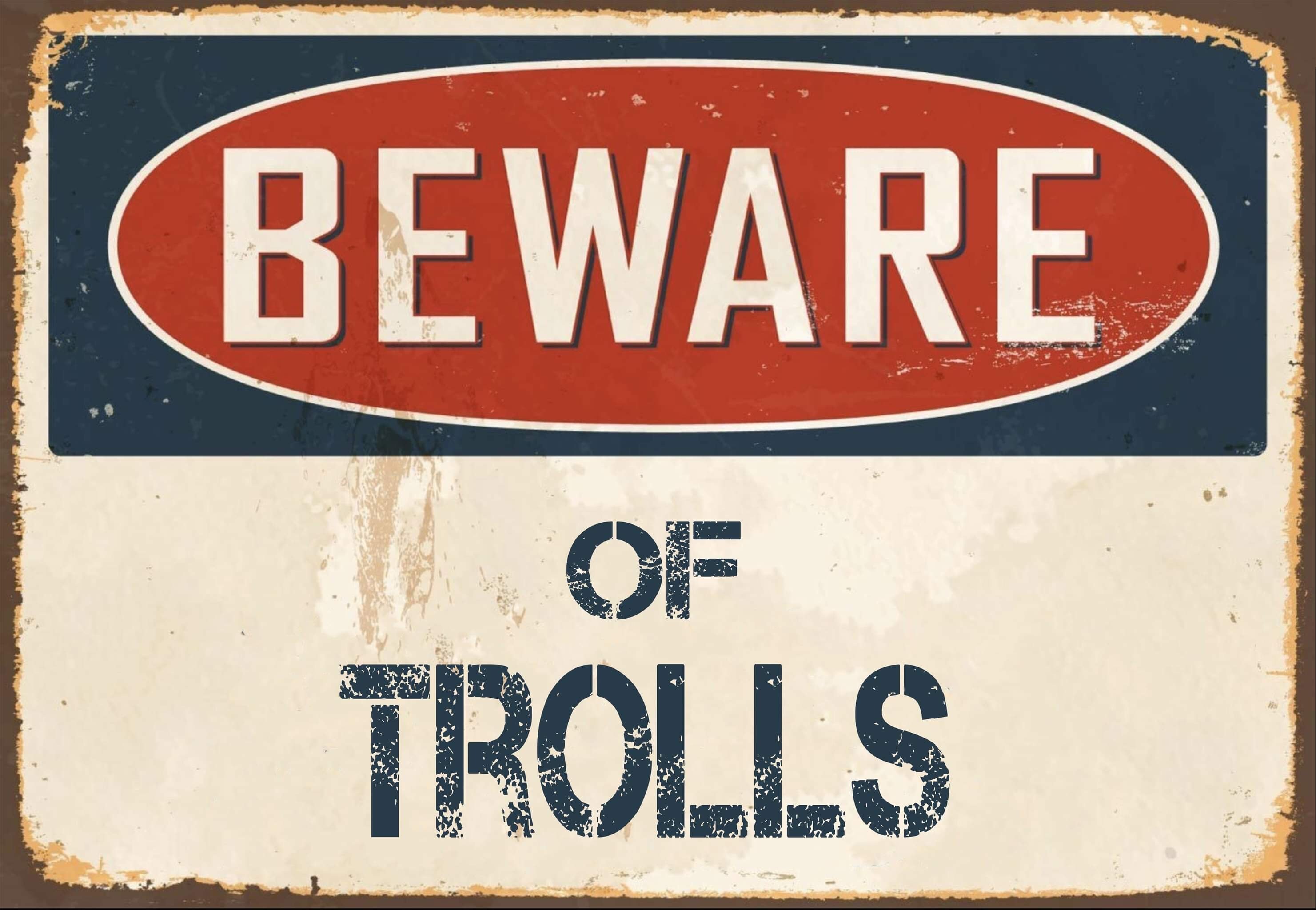 Beware of Trolls Metal Sign Trolls Sign Trolls Plaque - Etsy Canada