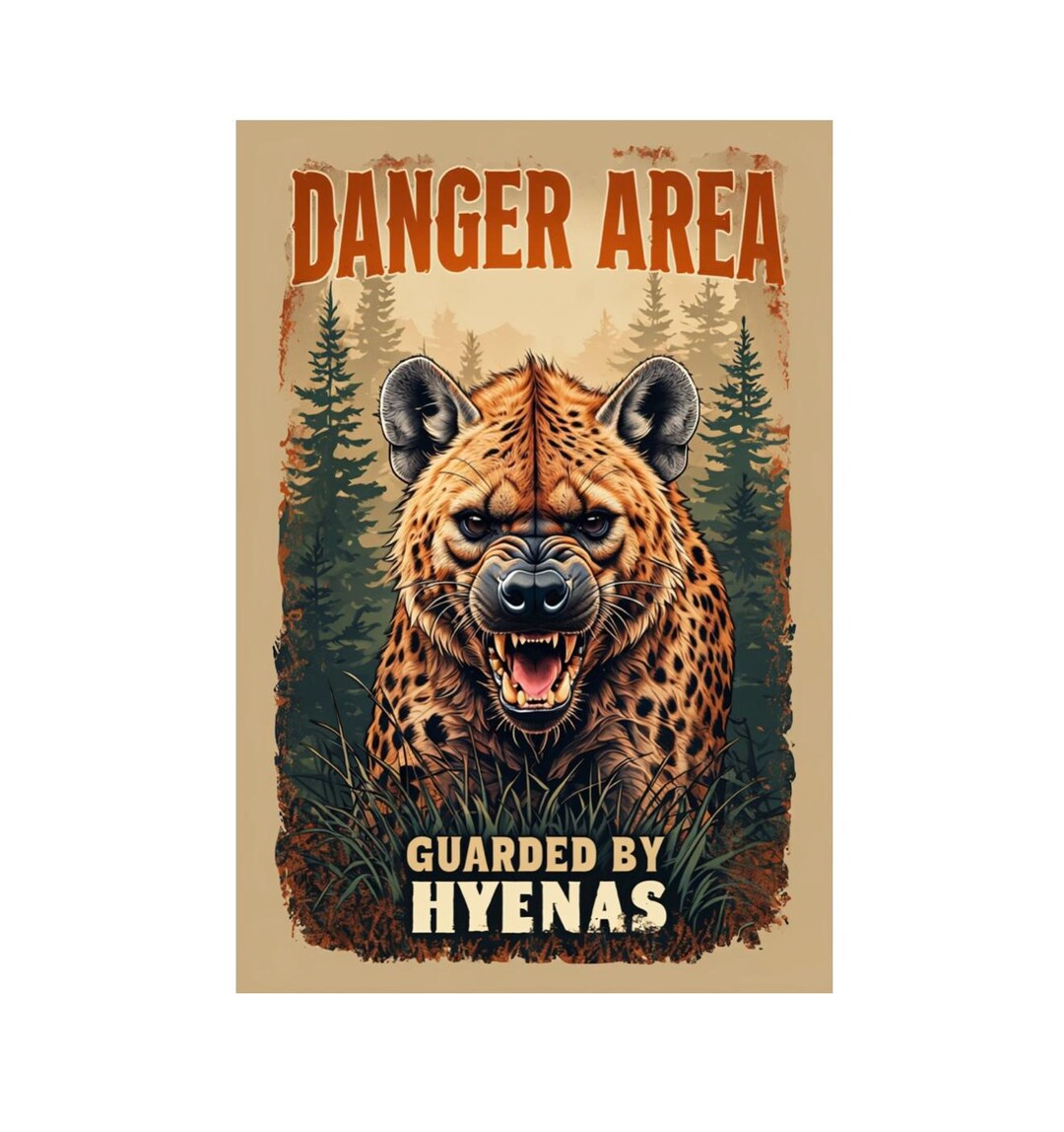 Beware of Hyena Metal Sign, Hyena Sign, Hyena Plaque - Etsy