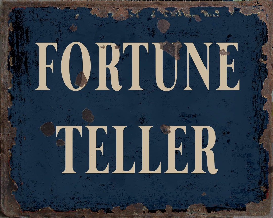 Caution Fortune Teller Metal Sign, Fortune Teller Sign, Fortune Teller ...