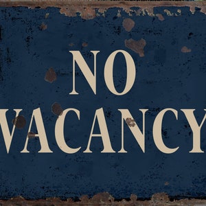 Vintage No Vacancy Sign, No Vacancy Plaque, No Vacancy Wall Sign - Etsy