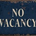 Vintage No Vacancy Sign, No Vacancy Plaque, No Vacancy Wall Sign - Etsy