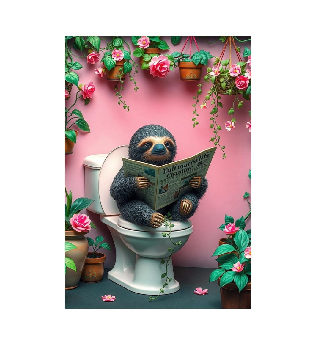 Sloth on the Toilet Metal Sign, Sloth Plaque, Sloth Sign - Etsy UK