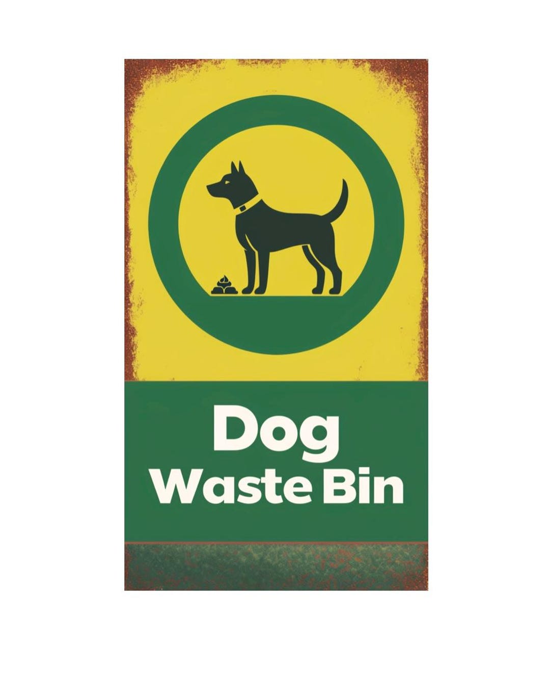 Dog Waste Bin Metal Sign, Dog Waste Bin Plaque, Dog Waste Bin Retro ...