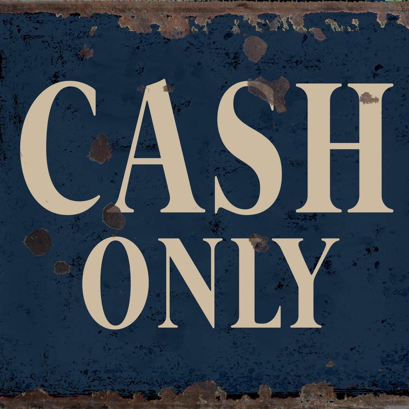 Cash Only Sign - Etsy