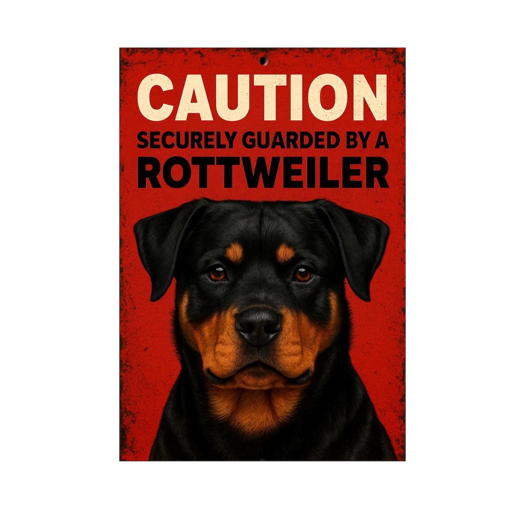 Rottweiler Security Sign, Rottweiler Security Plaque, Rottweiler Sign ...
