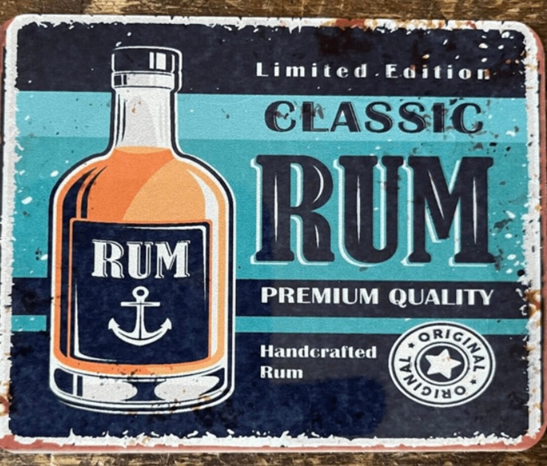 Vintage Classic Rum Ad Metal Sign, Kitchen Sign, Vintage Sign. Retro ...