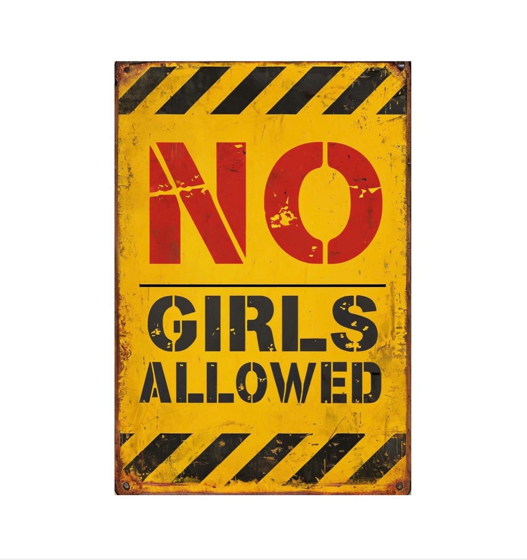 Vintage No Girls Allowed Sign, No Girls Plaque, No Girls Wall Sign - Etsy