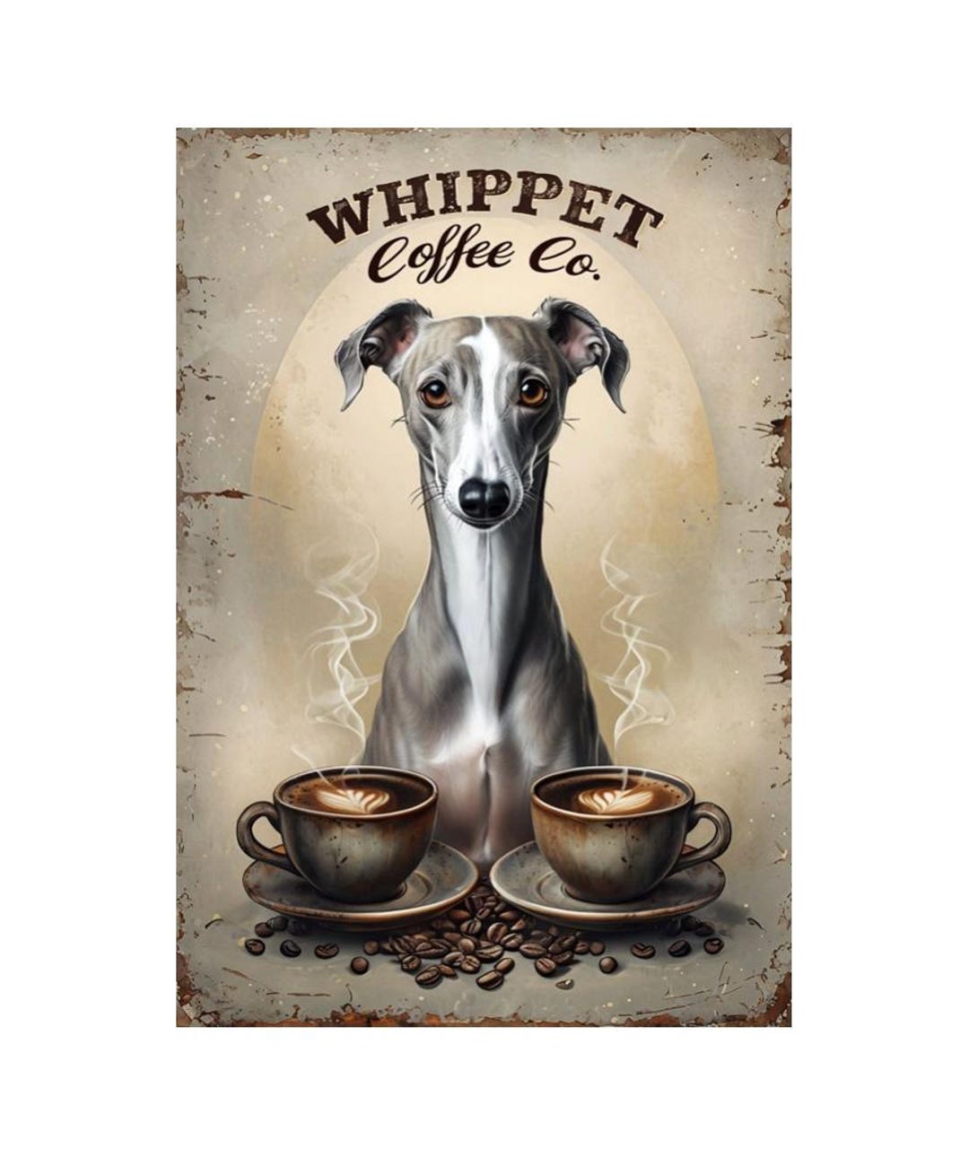 Whippet Coffee Co Metal Sign, Whippet Plaque, Coffee Sign, Coffee ...