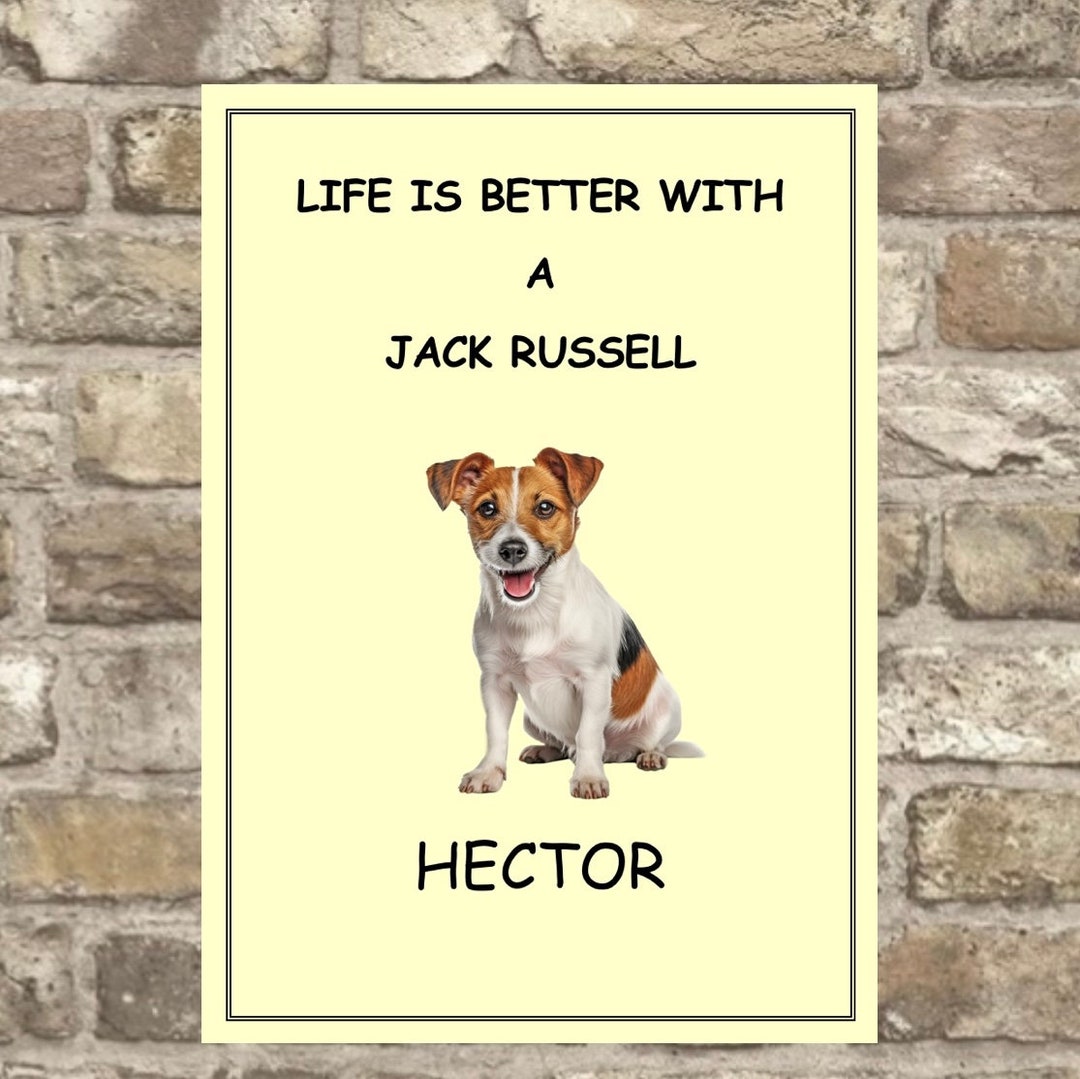 Personalised Jack Russell Sign, Jack Russell Sign, Jack Russell Plaque ...