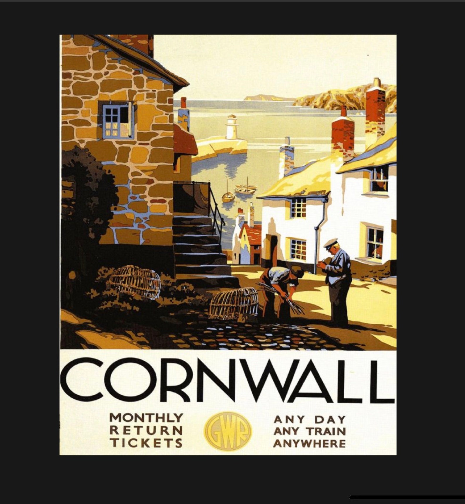 Vintage Cornwall by Rail Metal Sign, Cornwall Sign, Vintage Sign. Retro ...