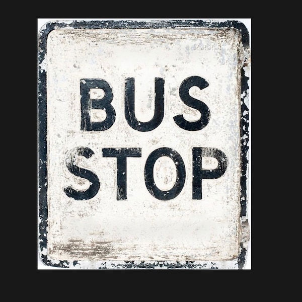 Bus Stop Sign - Etsy