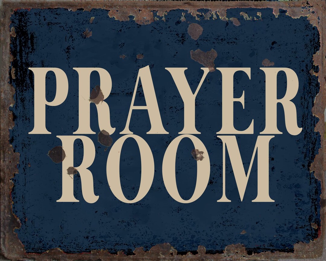 Prayer Room Metal Sign, Prayer Room Sign, Prayer Room Plaque. Retro ...
