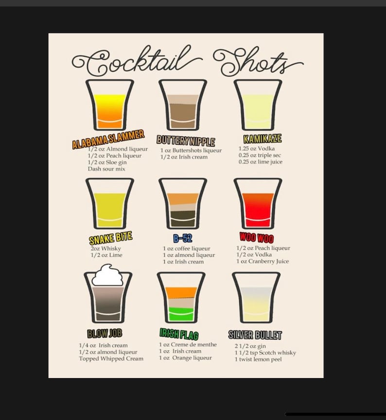 Vintage Cocktail Shots Metal Drink Sign Drink Sign Vintage | Etsy