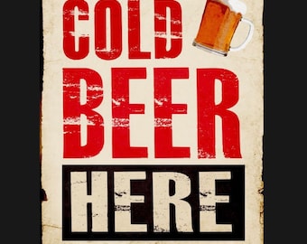 Cold Beer Here Sign - Etsy