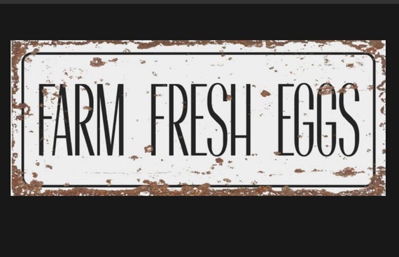 Retro Farm Fresh Eggs Metal Sign Egg Sign. Retro Wall Sign | Etsy UK