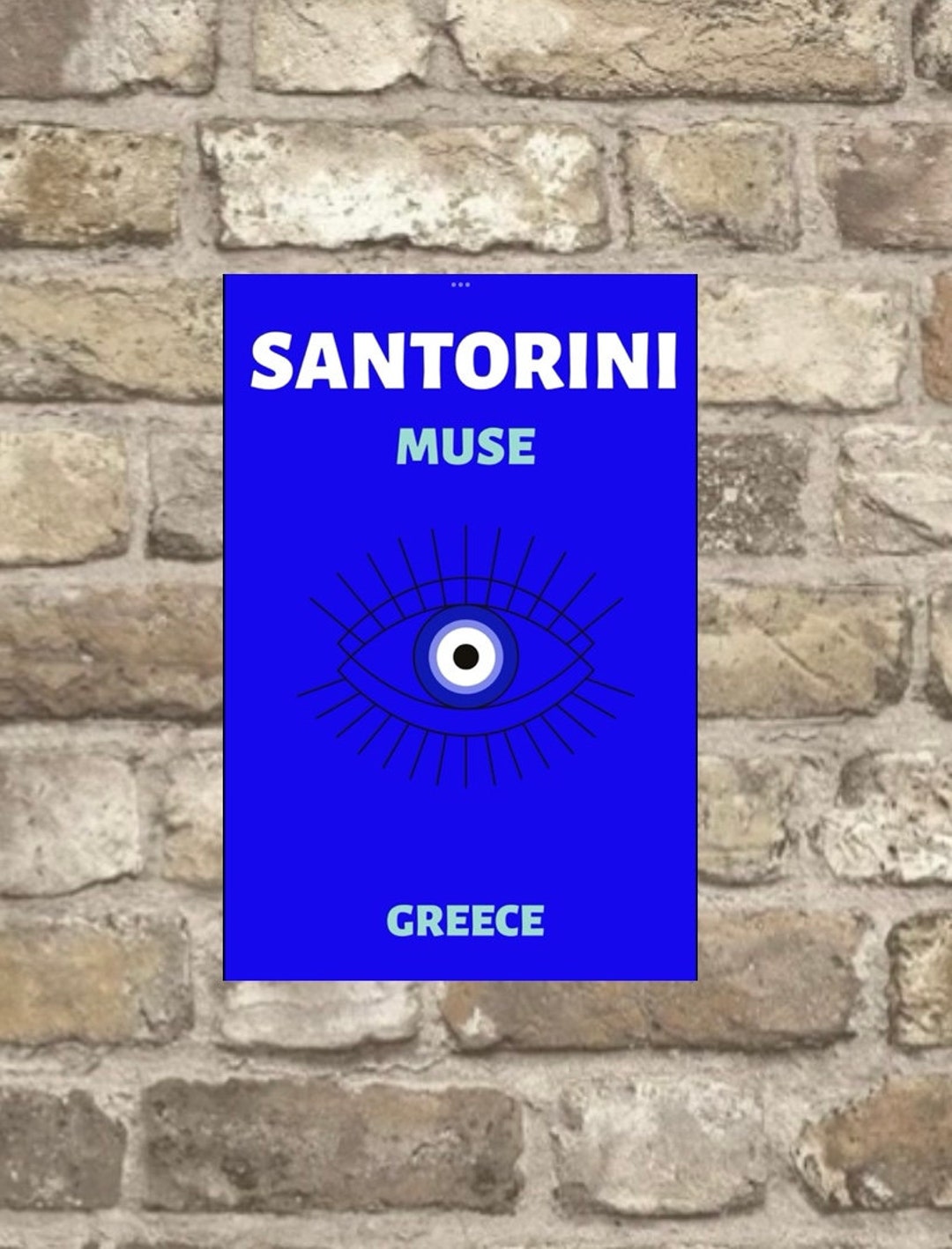 Santorini Metal Sign, Santorini Plaque, Santorini Travel Sign ...