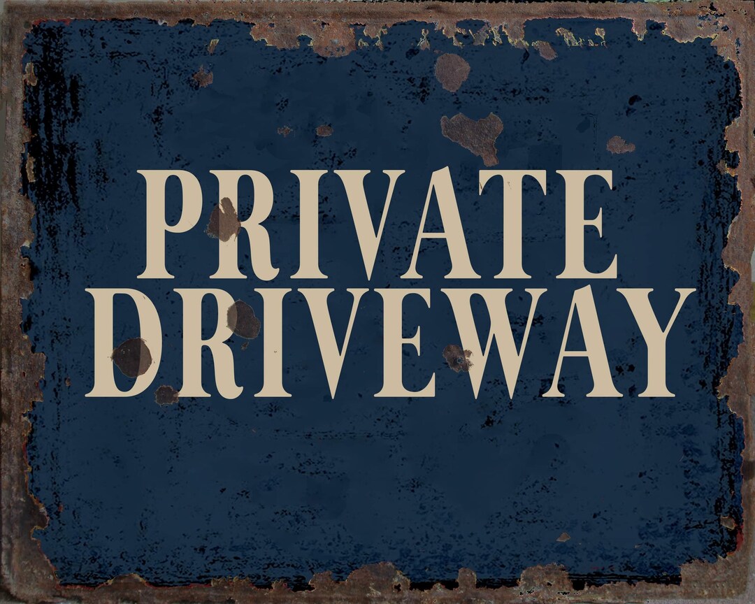 Vintage Private Driveway Sign, Private Driveway Plaque, Private ...
