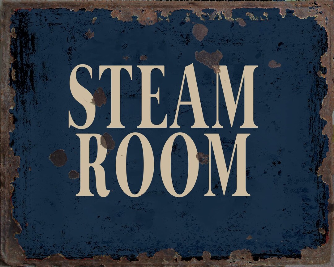 Vintage Steam Room Metal Sign, Steam Room Plaque, Steam Room Retro Wall ...
