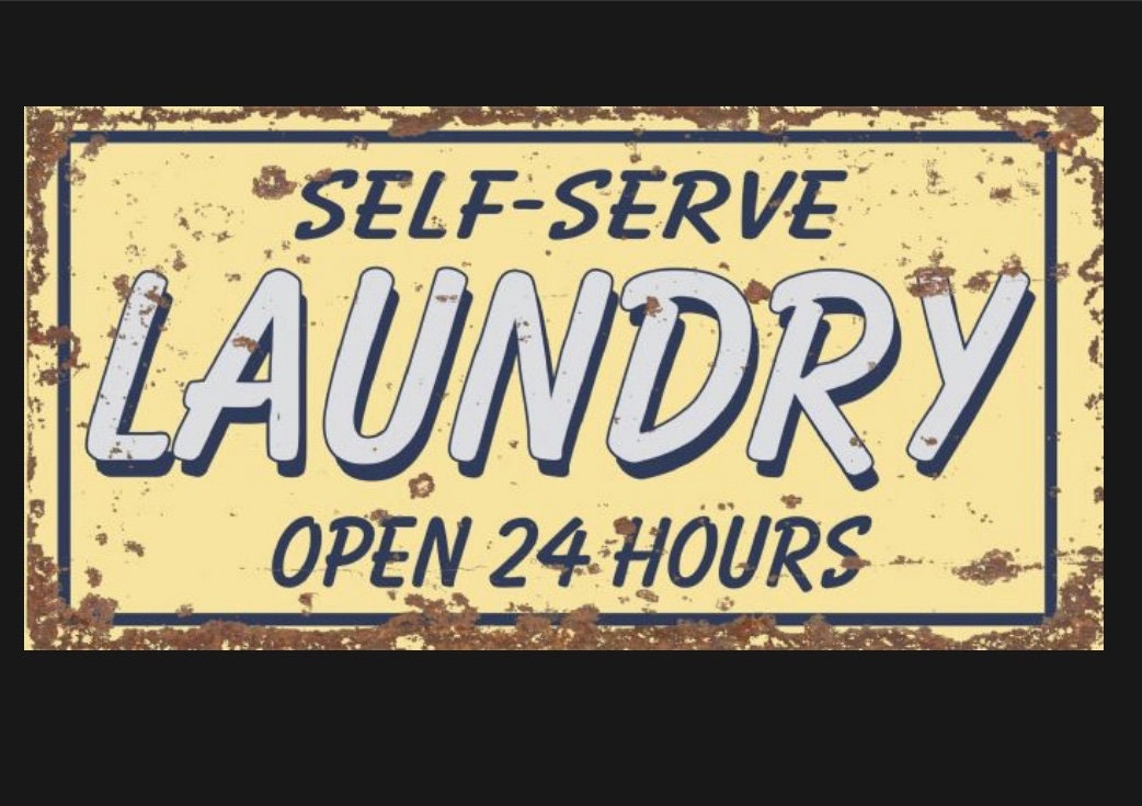 Retro Self Service Laundry Metal Sign Laundry Sign. Retro - Etsy