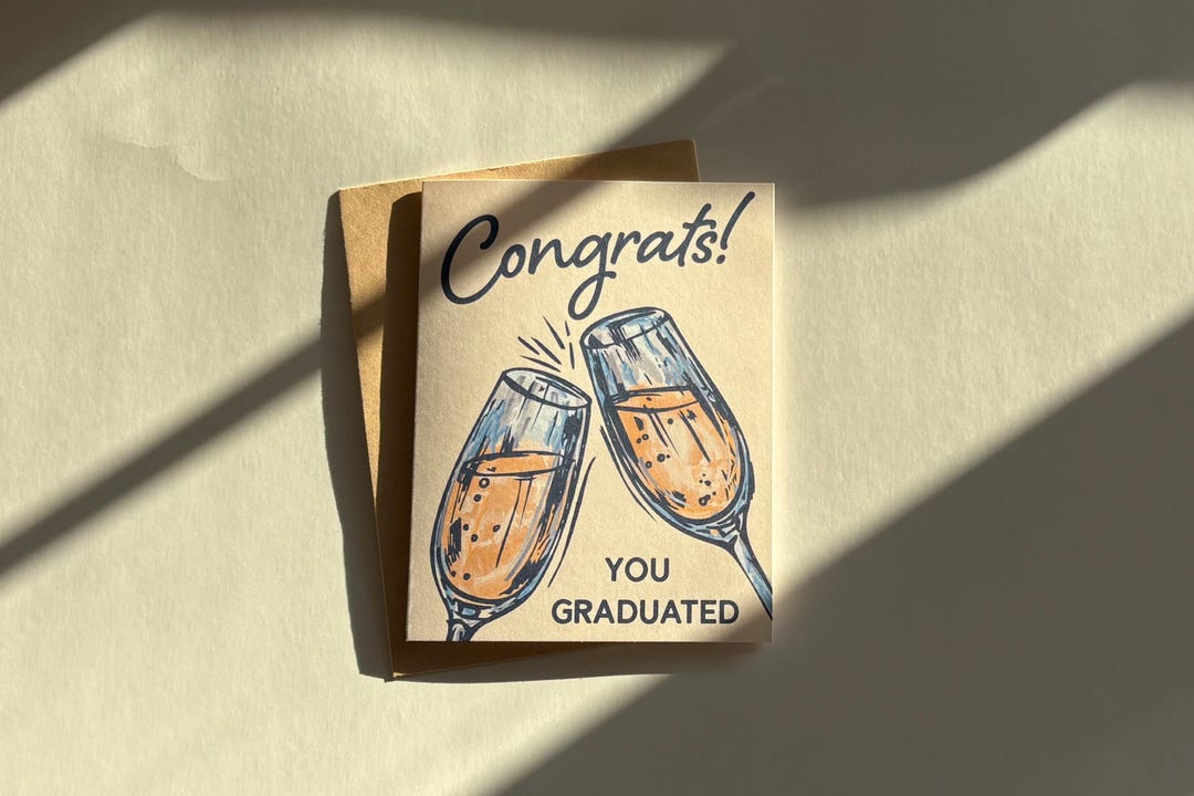 Congrats! You Graduated | Handmade Graduation Card With Brown Kraft ...