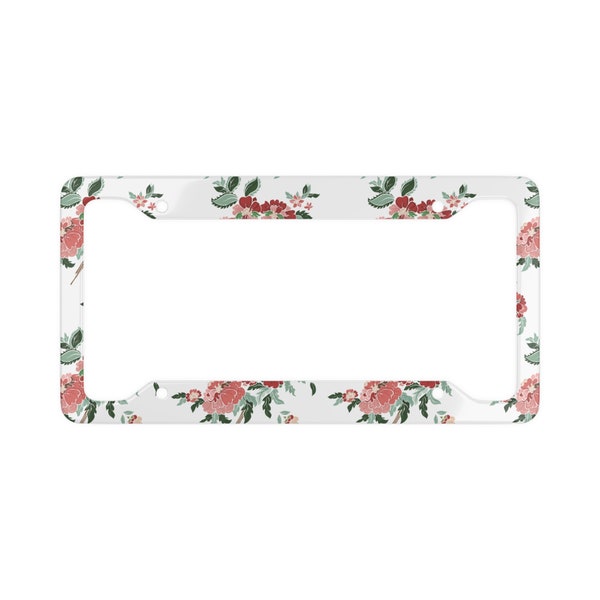 Floral License Plate - Etsy