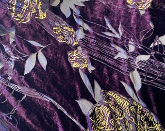 Silk Devore Fabric | Etsy