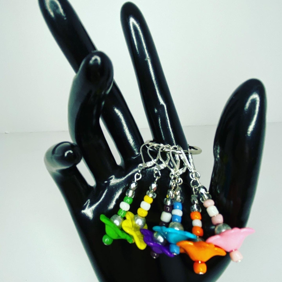 Rainbow Lily Flower Pad Stitch Markers - Etsy