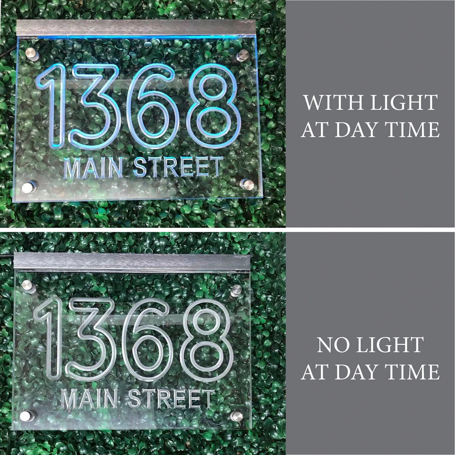 LED Illuminated Personalized Address Numbers/Plaque Modern | Etsy