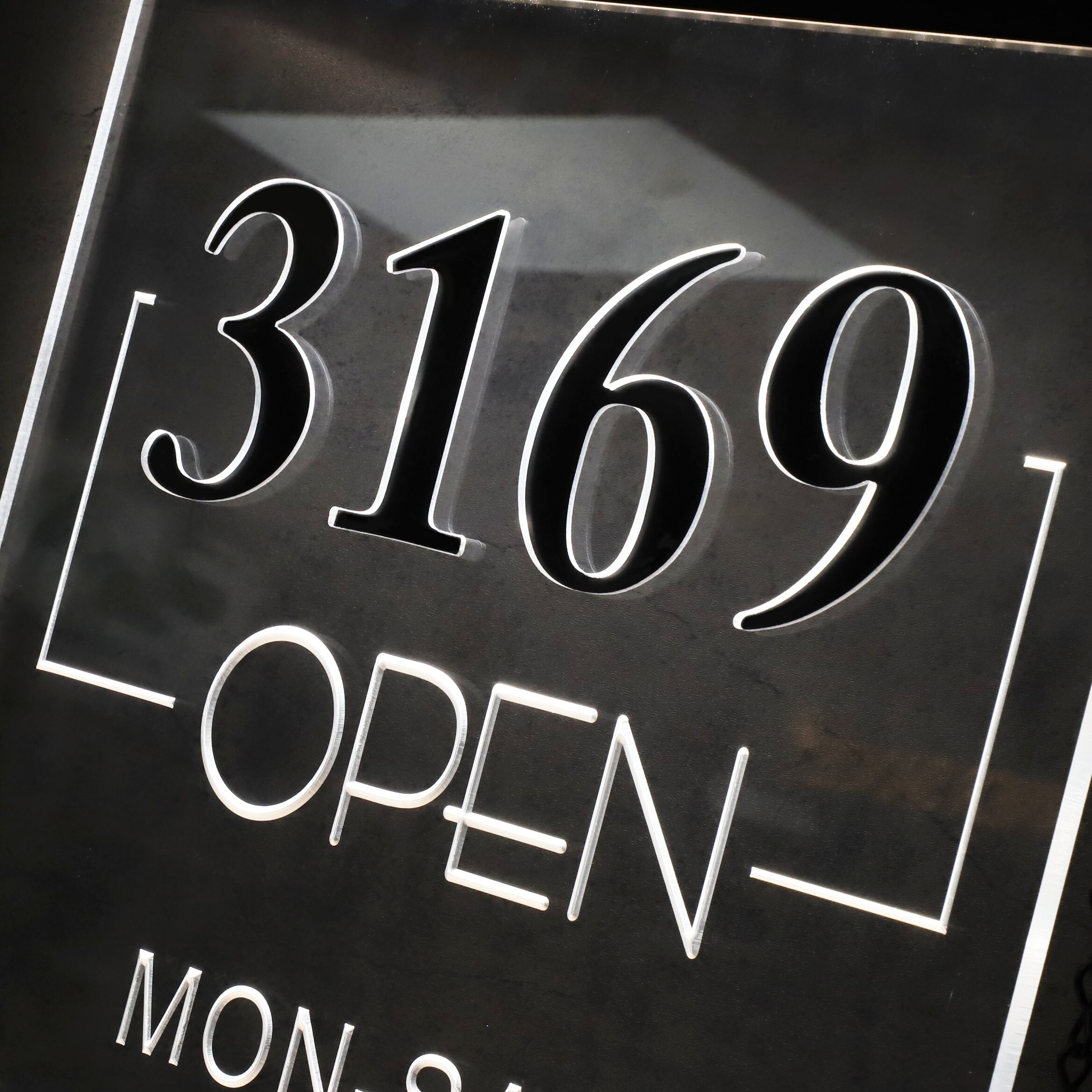 LED Business Hours Sign for Shop Open Sign With Light up Numbers, Metal ...