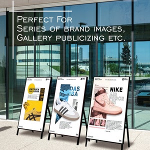 Illuminated Sandwich Road Sign Lightbox, Lighting LED Road Sign, Black ...