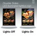 Double Sided Display Poster Lightbox, Silver Color, Modern Style - Etsy