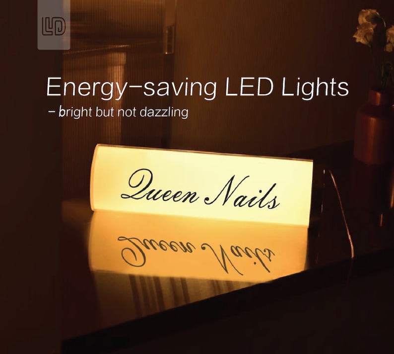 LED Brand Logo, Small Cylinder Shape Lightbox Sign, Warm Light, Retro ...